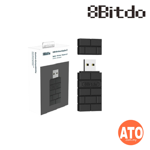 8Bitdo USB Wireless Bluetooth Adapter 2 (Black Edition)